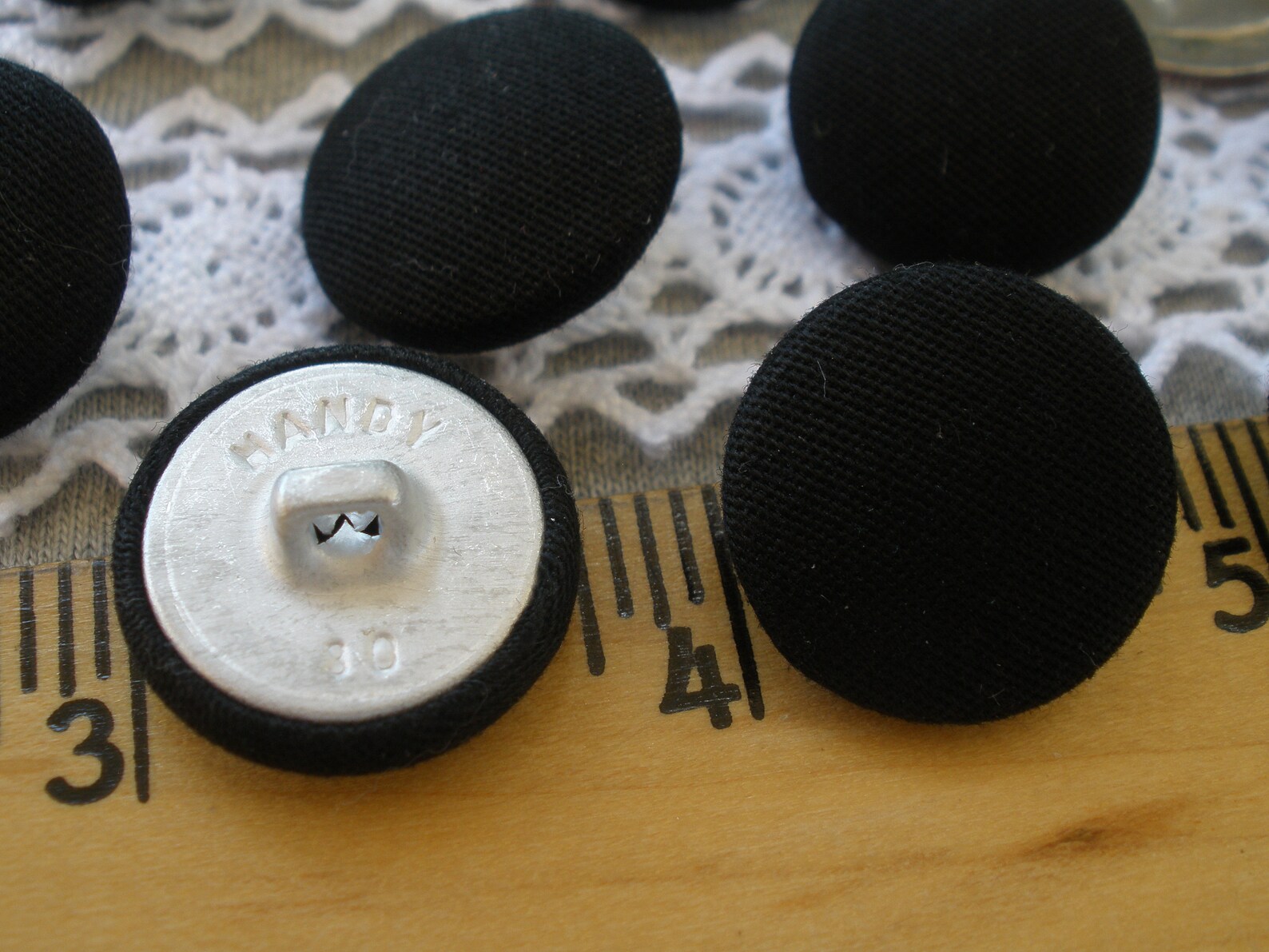 Tuxedo Buttons Black Textured Fabric Cover Buttons 3/4 - Etsy