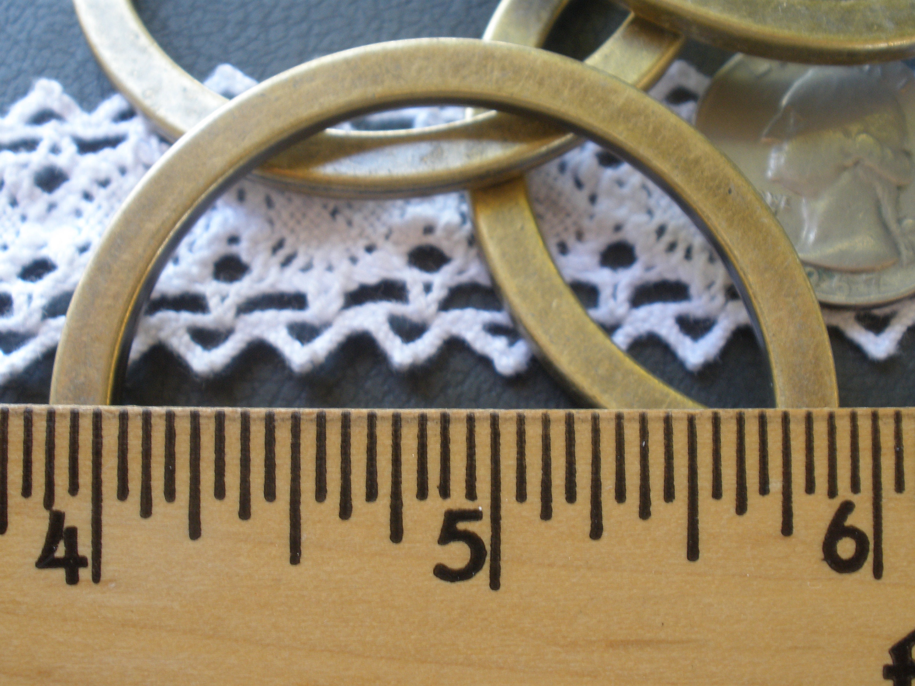 45MM ID 55MM OD Metal Flat O Rings Antique Brass Color Round 1 13/16 ...