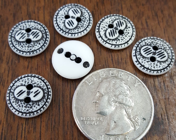Vintage Black Ball Pin Shank Beads Buttons 1/2" (13MM 20L) Early ...