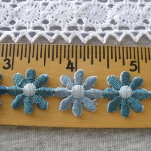 5.8 Yards Multi-color Daisy Chain Iron on Applique Trim 3/4" Wide Teal ...