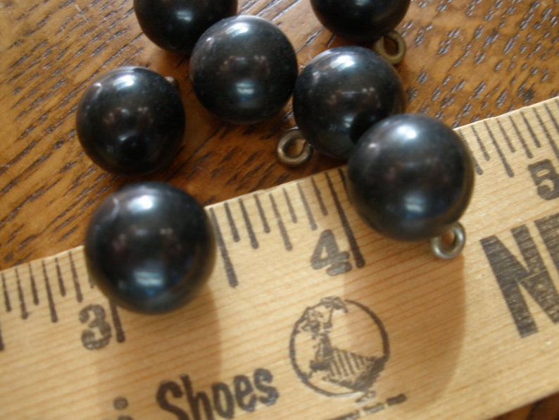 Vintage Black Ball Pin Shank Beads Buttons 1/2 13MM - Etsy