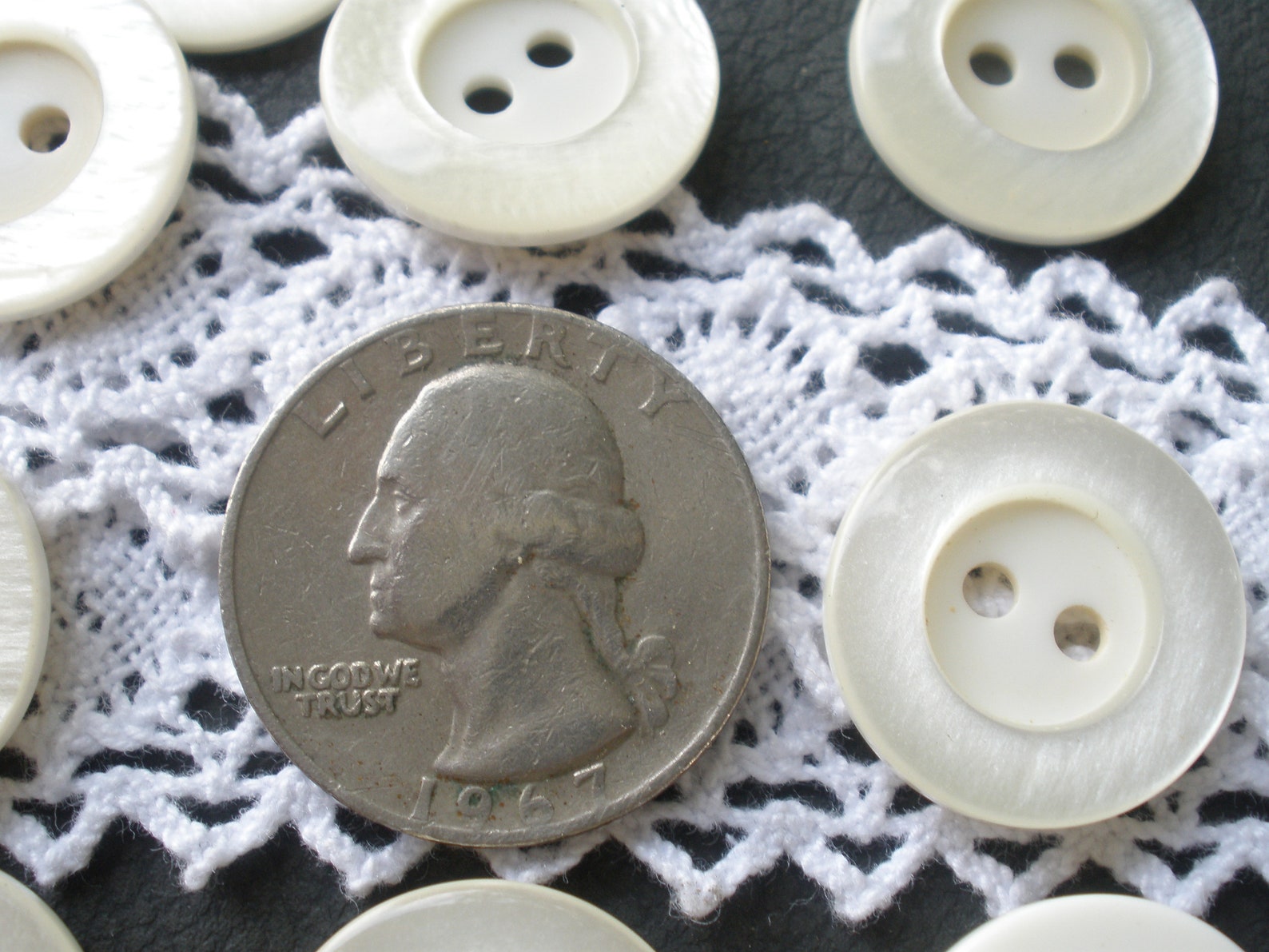 Cool Vintage Pearly Plastic 19MM Buttons Ring Edge Ivory | Etsy