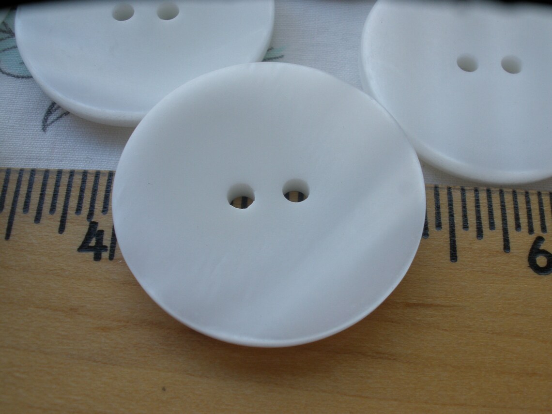 Frost White Large Coat Buttons 55L 35mm 1 3/8" Plastic 2 Hole Sew-on ...
