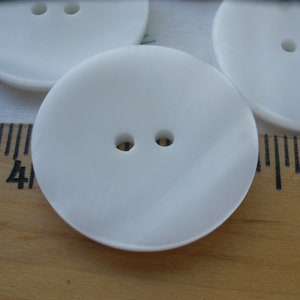 Frost White Large Coat Buttons 55L 35mm 1 3/8" Plastic 2 Hole Sew-on ...