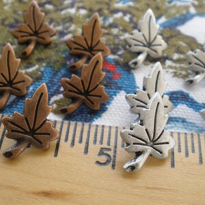 Maple Leaf Metal Buttons Shank Antique Silver or Copper Tone 3/4" 13MM ...