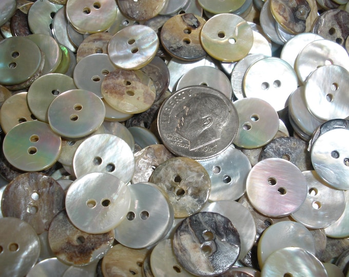 1 Gross Bulk MOP Shell Buttons Natural 13mm 20L 1/2 Pearly White Agoya ...