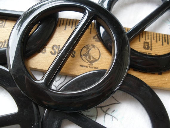 Basic Black Round Plastic Buckle Scarf Slide 1.5 Opening - Etsy