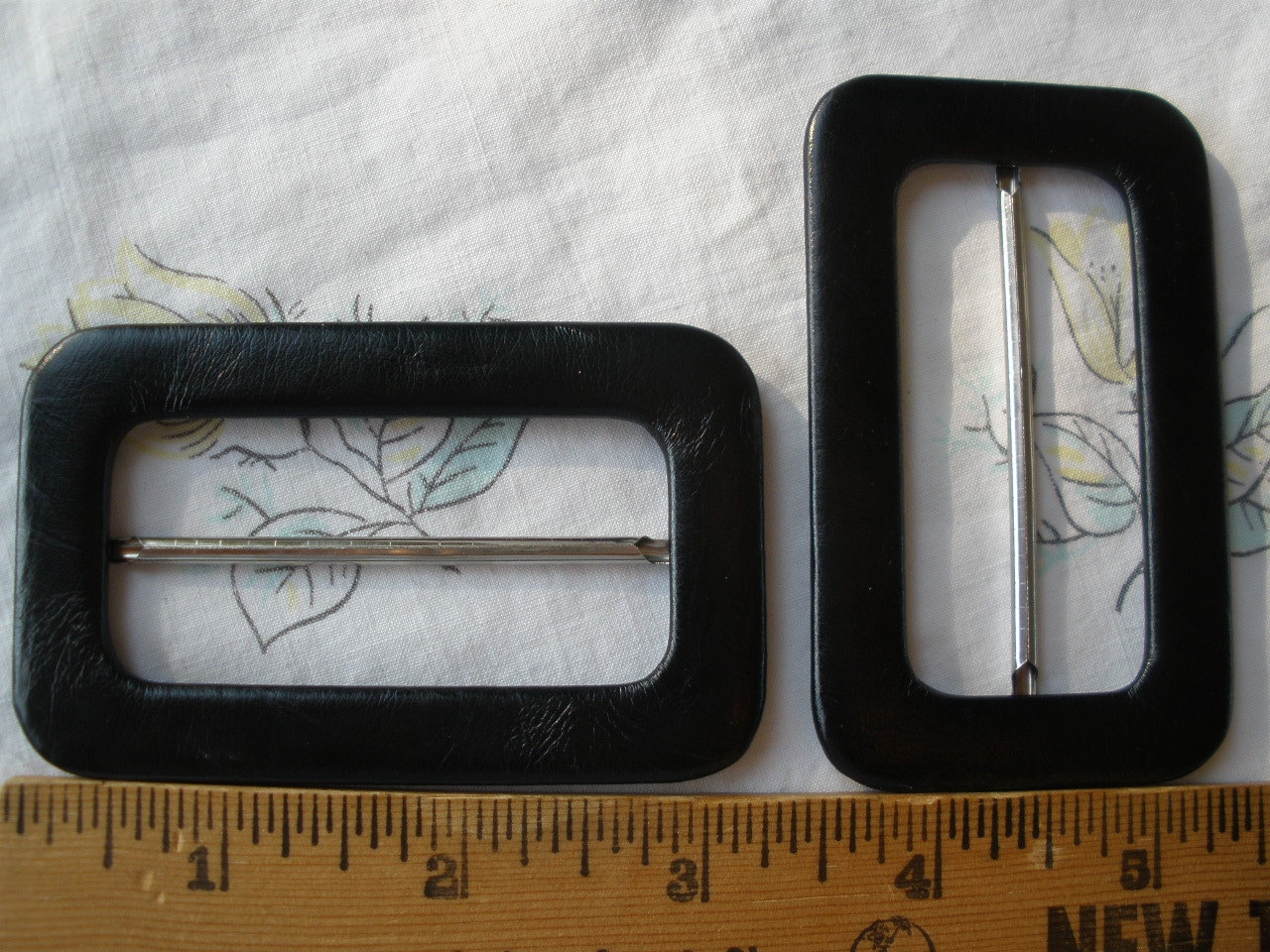 Basic Black Buckle Scarf Slide 2.5" Opening 2" X 3.25" Metal 2 Buckles ...