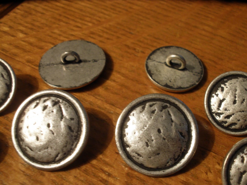 Steampunk Industrial shank buttons 28L 32L antique pewter | Etsy