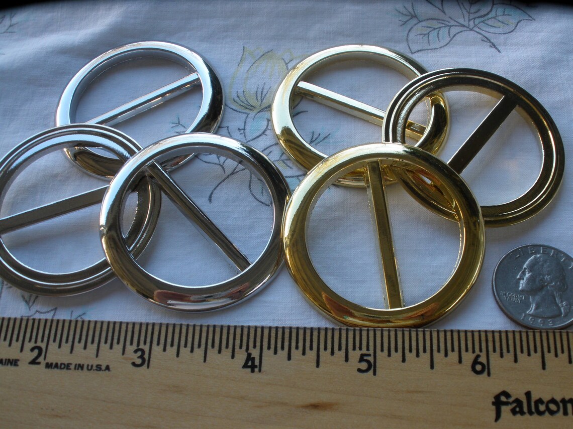 Basic Gold or Silver Plastic Scarf Slide Round Buckle - Etsy