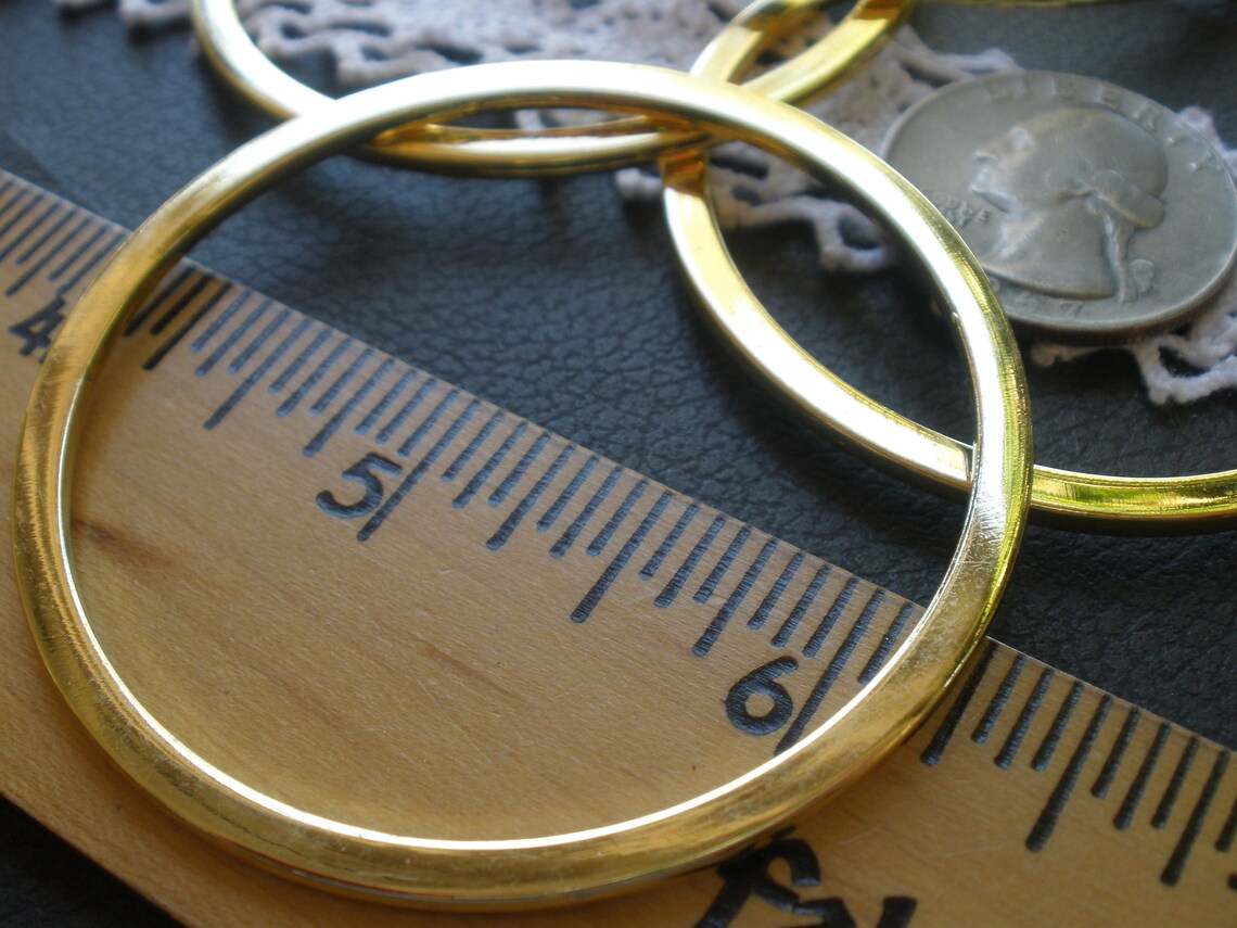 50MM ID 56MM OD Metal Flat O Rings Gold Color Round 2" Opening O-ring ...