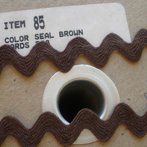 Yale Blue or Seal Brown Vintage Cotton Ric Rack Trim Choose Yards 7/16 ...