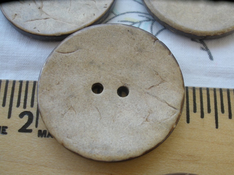 Large 3 CM Round Coconut Shell Buttons 30MM 2 Hole Sew on 9 - Etsy