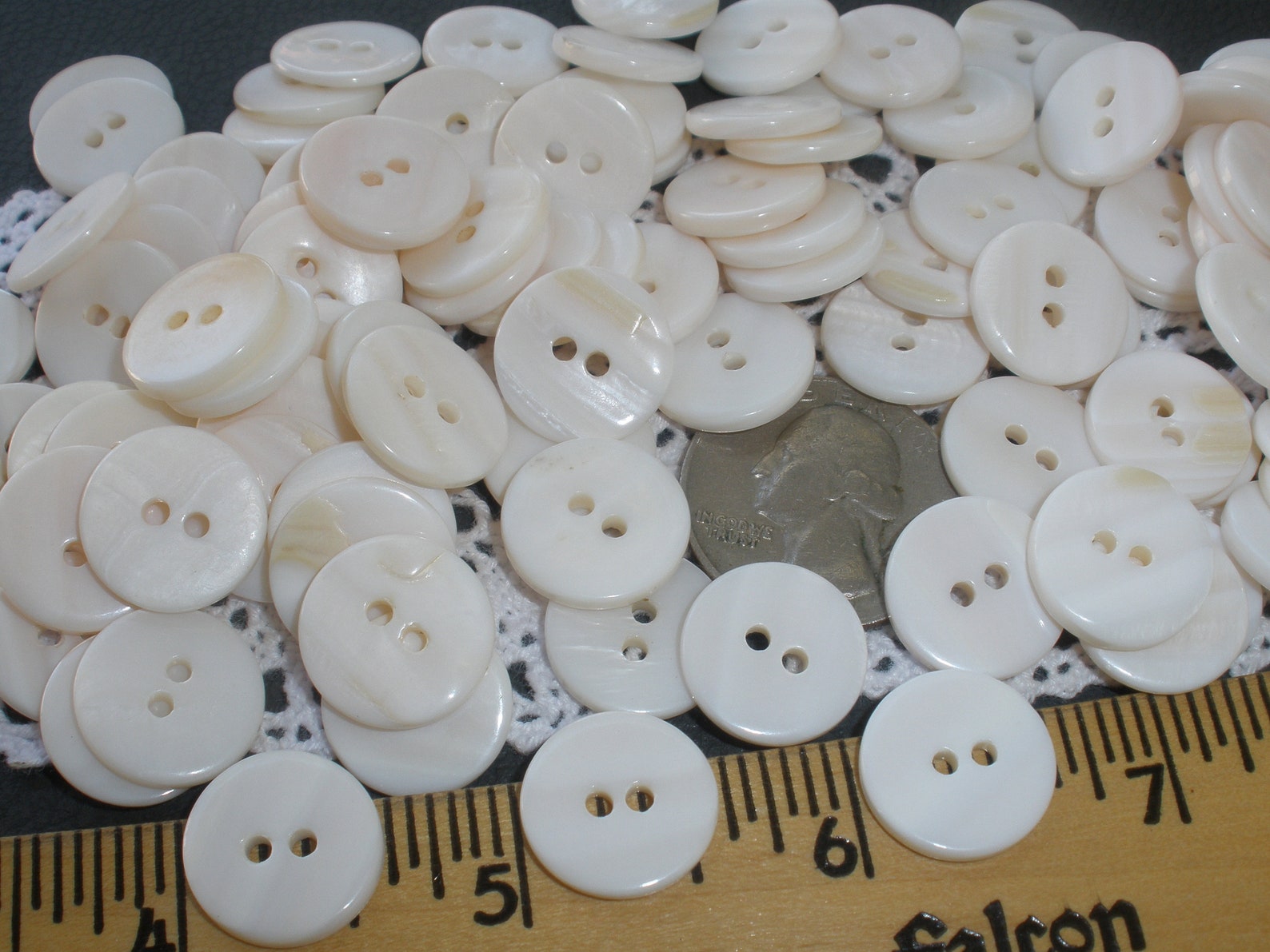 Palest Pink Cast Freshwater Shell MOP Buttons 24L 5/8 | Etsy