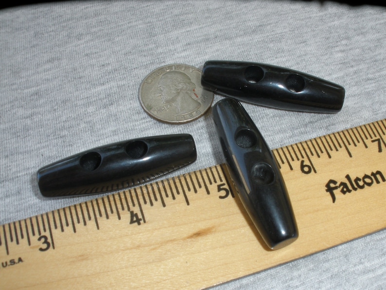 44MM Black Toggle Coat Buttons Extra Large Sweater Closure | Etsy