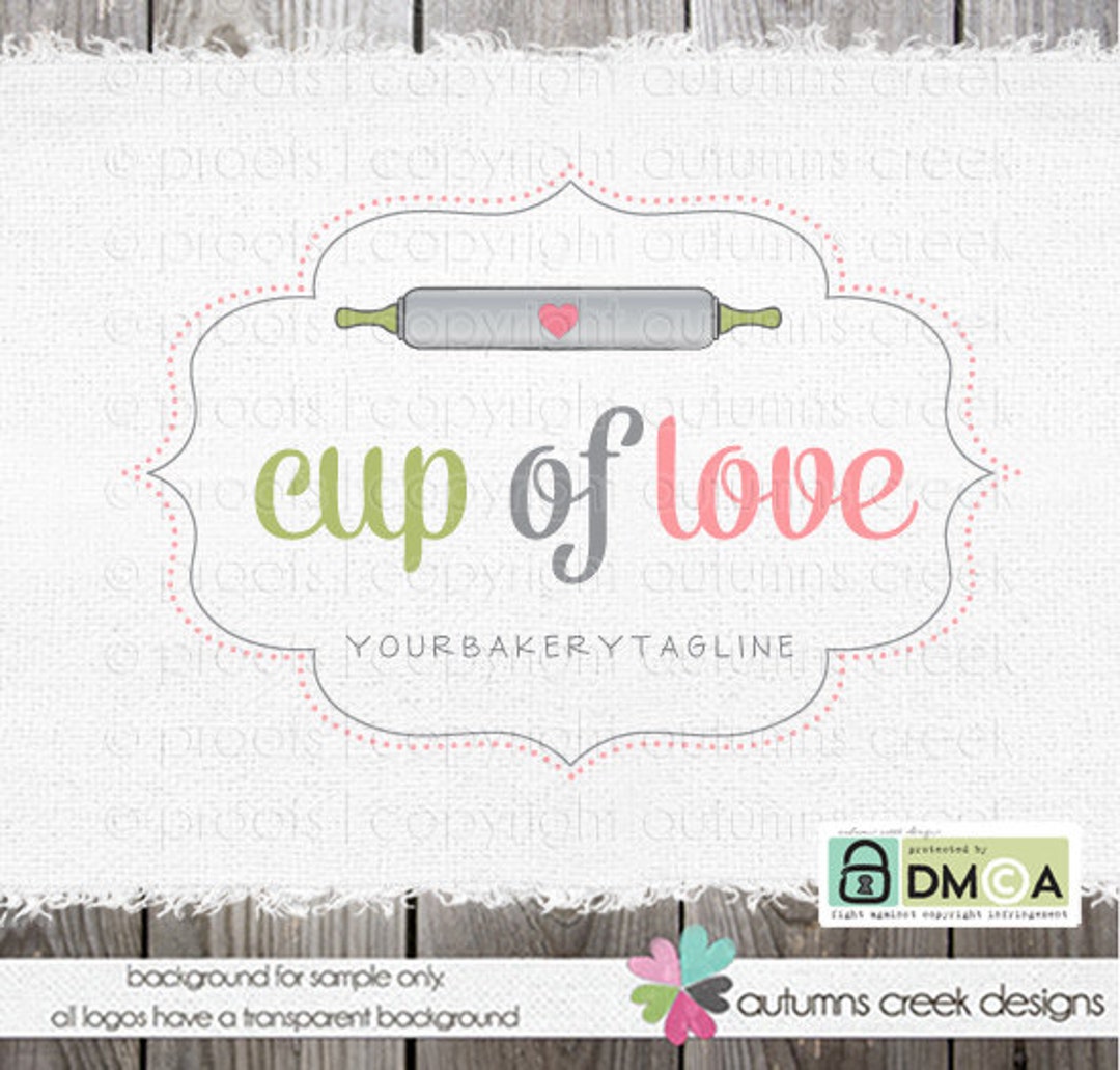 Baking Logo Rolling Pin Logo Cake Logo Bakery Logo Premade Logo Cake ...