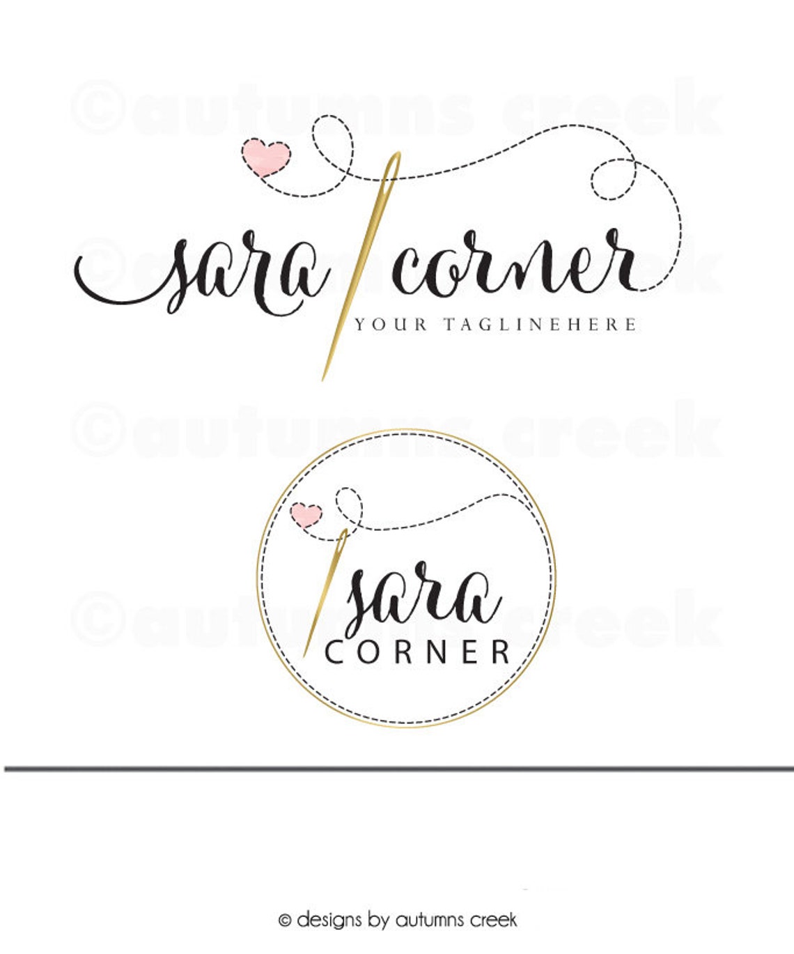 Sewing Logo Quilting Logo Needle Logo Logo Design Applique | Etsy