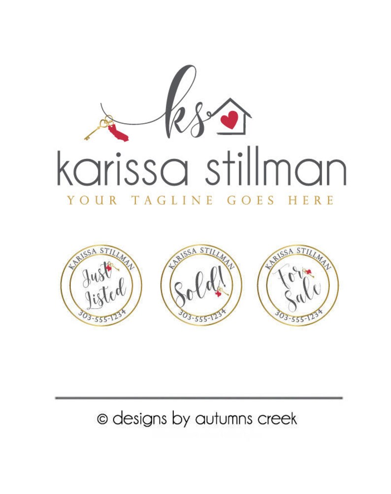 Real Estate Logo Design Branding Broker Logos Real Estate - Etsy