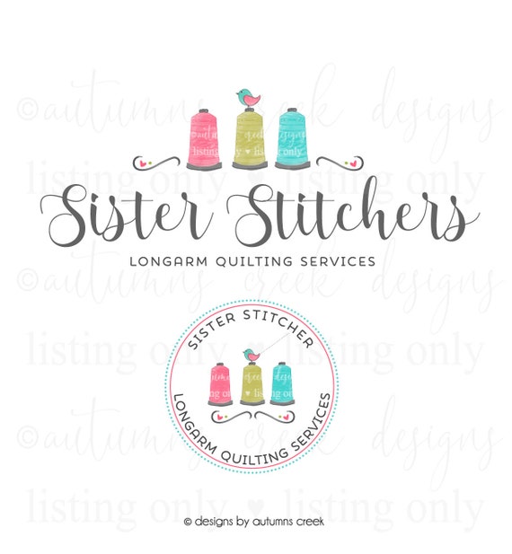 Applique Logo Logo Design Photography Logo Premade Logo - Etsy