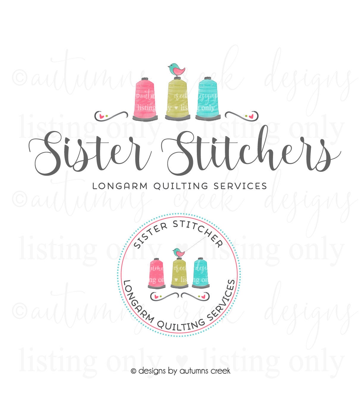 Applique Logo Logo Design Photography Logo Premade Logo - Etsy