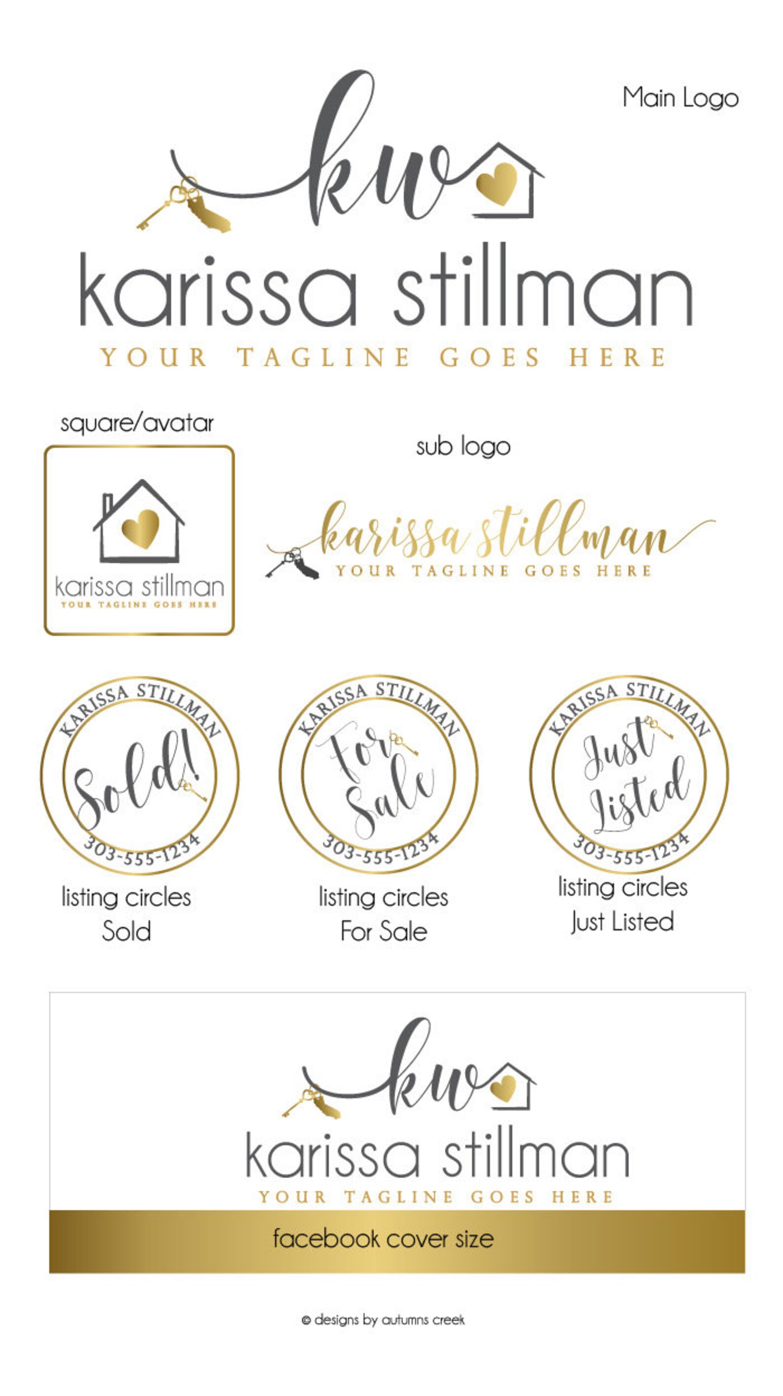 Real Estate Agent Real Estate Logo Design Branding Broker - Etsy