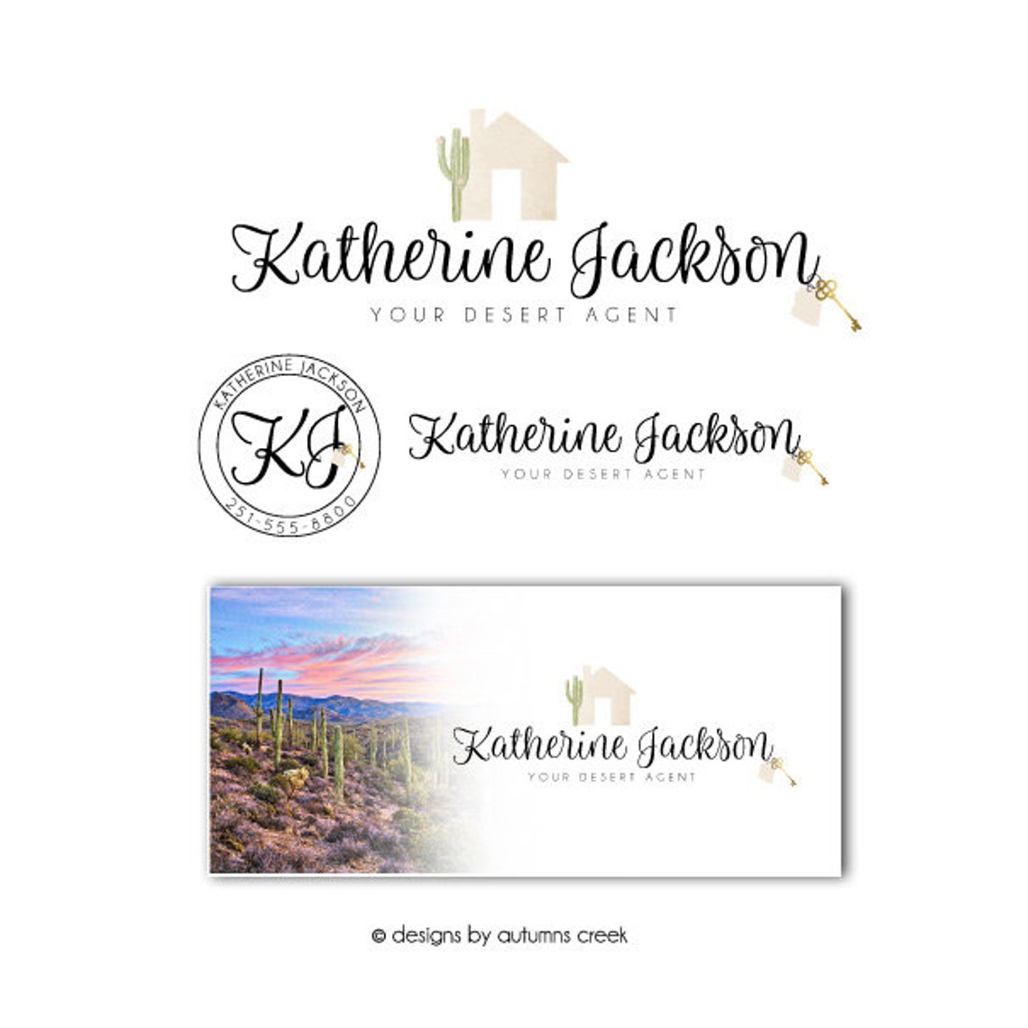 Real Estate Logo Design Arizona Desert Premade Logo Design | Etsy