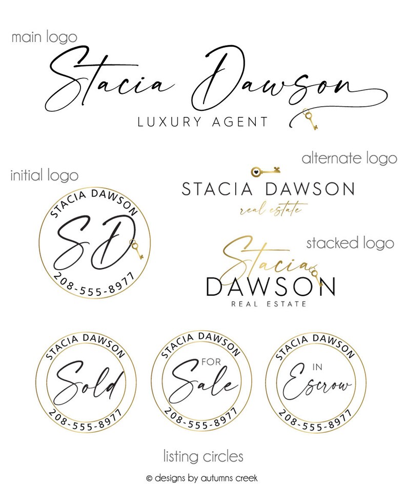 Real Estate Logo Realtor Logo Signature Logo Designer Logo | Etsy