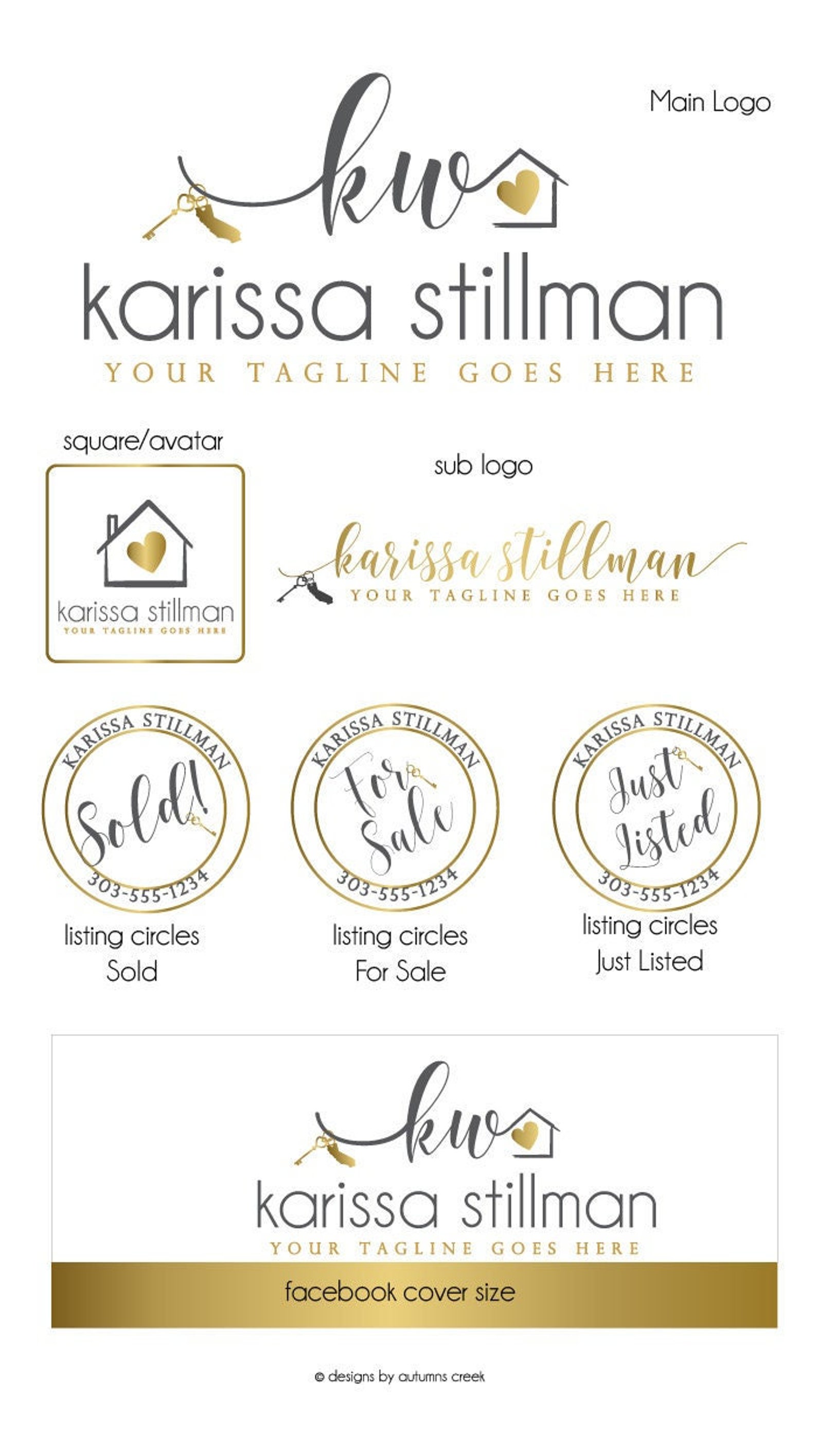 Real Estate Agent Real Estate Logo Design Branding Broker | Etsy