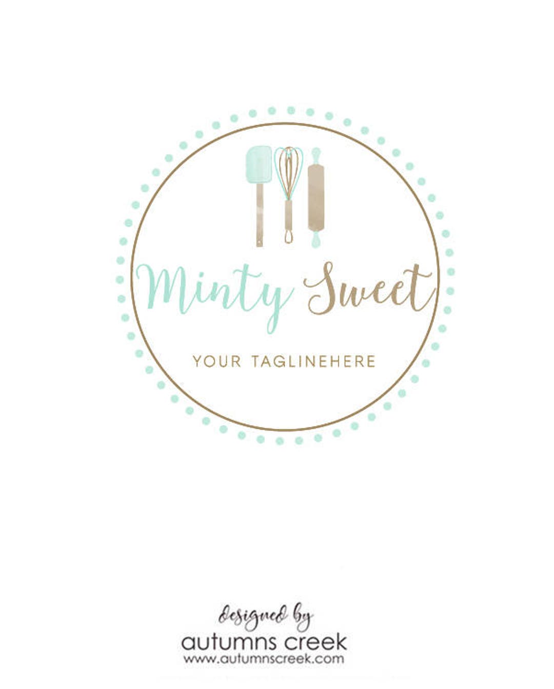 Baking Logo Bakery Logo Premade Logo Cake Logo Whisk Logo Rolling Pin ...