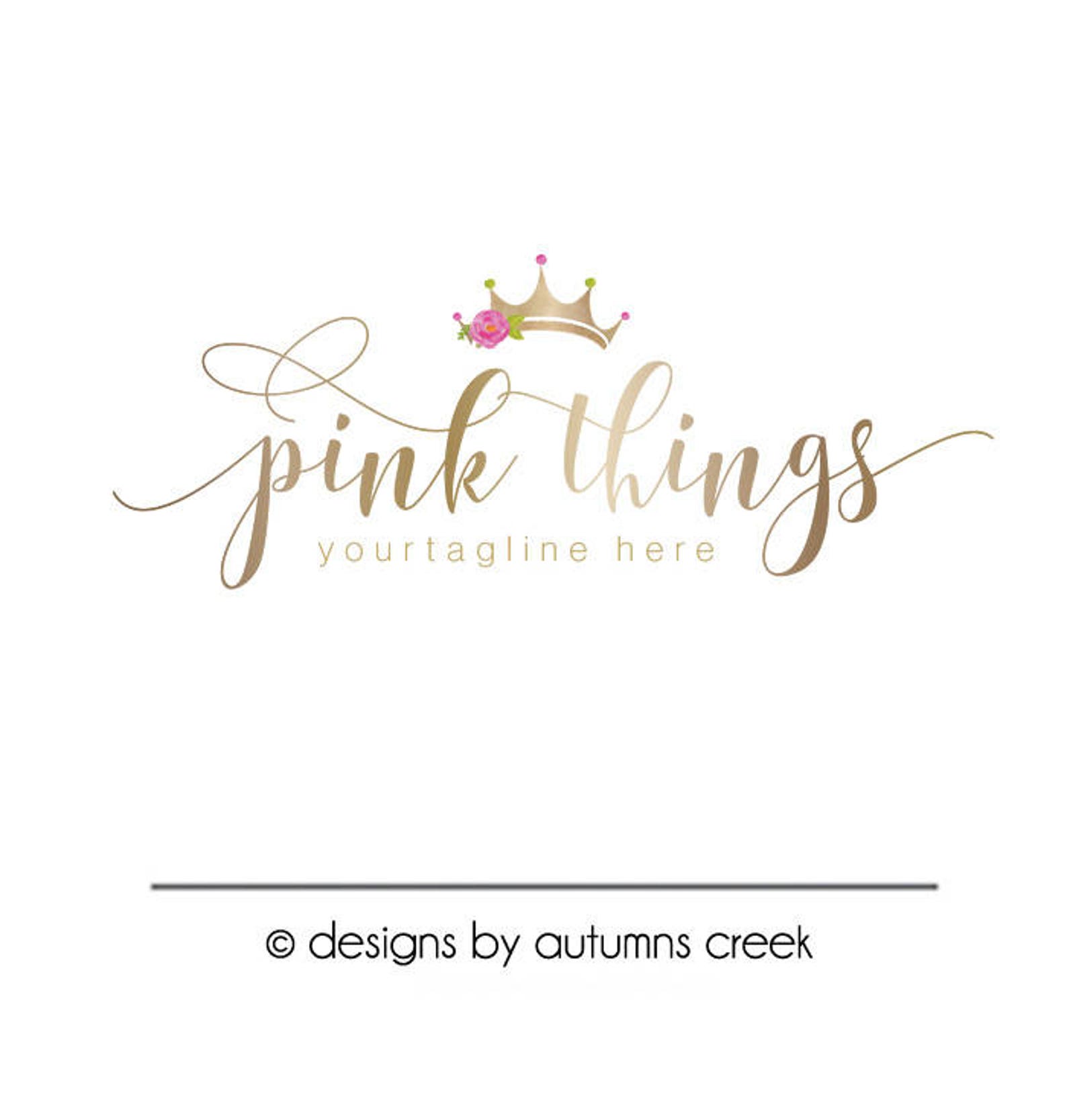 Tiara Logo Photography Logo Premade Logo Gold Logos Crown Logos and ...