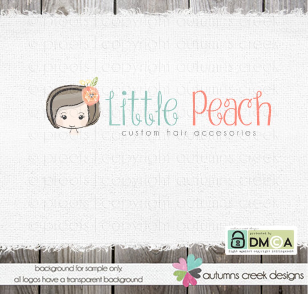 Premade Logo Girl Logo Bow Logo Photography Logo Ribbon Logo Little ...