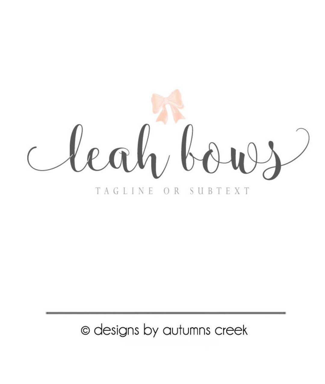 Bow Logo Logo Design Ribbon Logo Premade Logo Bows Logo Logo - Etsy