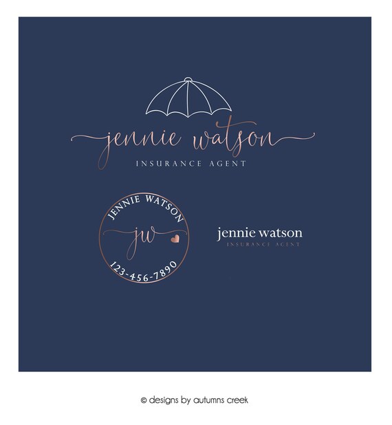 Insurance Agent Logo Design Insurance Broker Logos Logo - Etsy