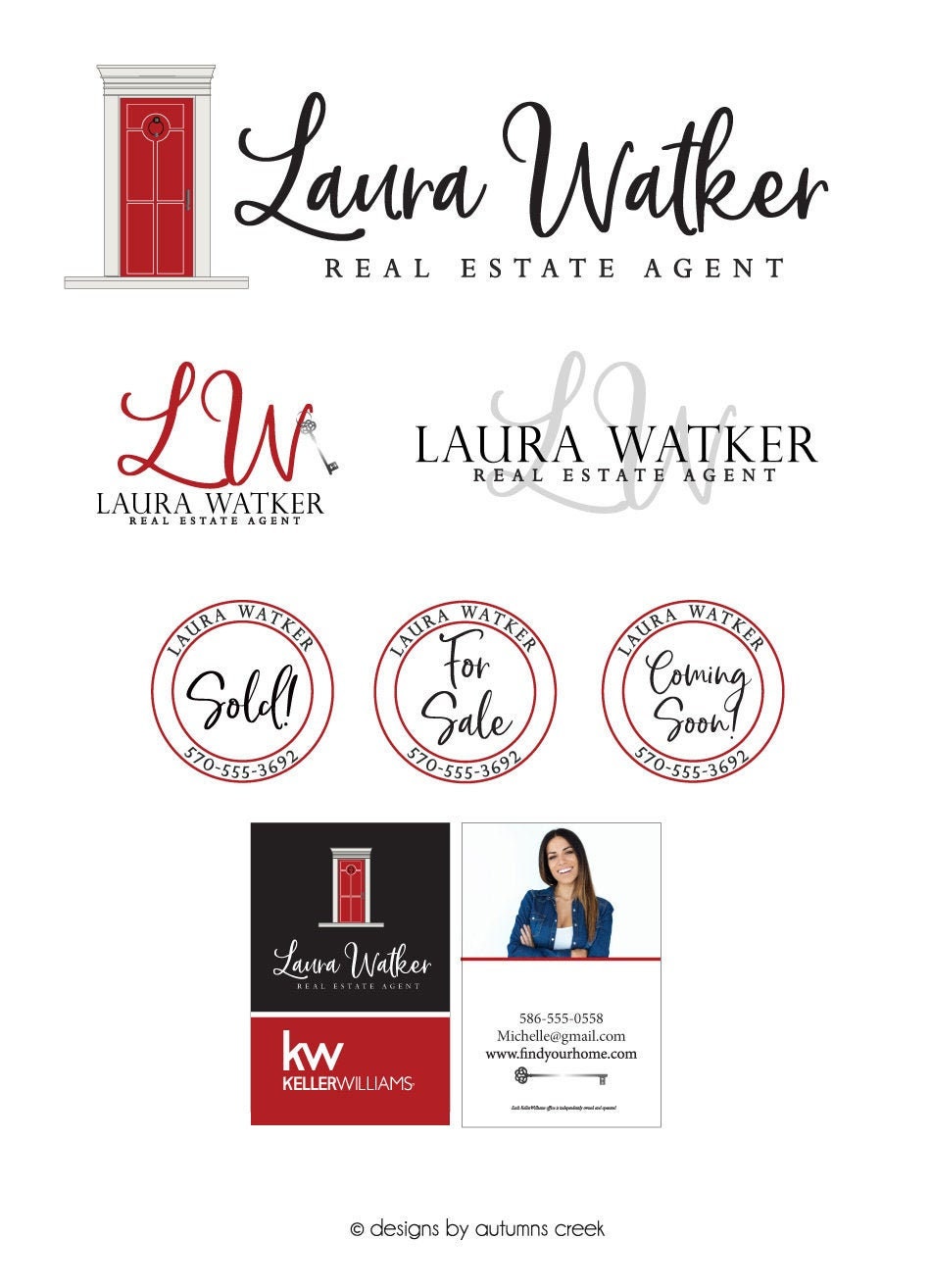Real estate logo realtor logo house logo broker logos real | Etsy