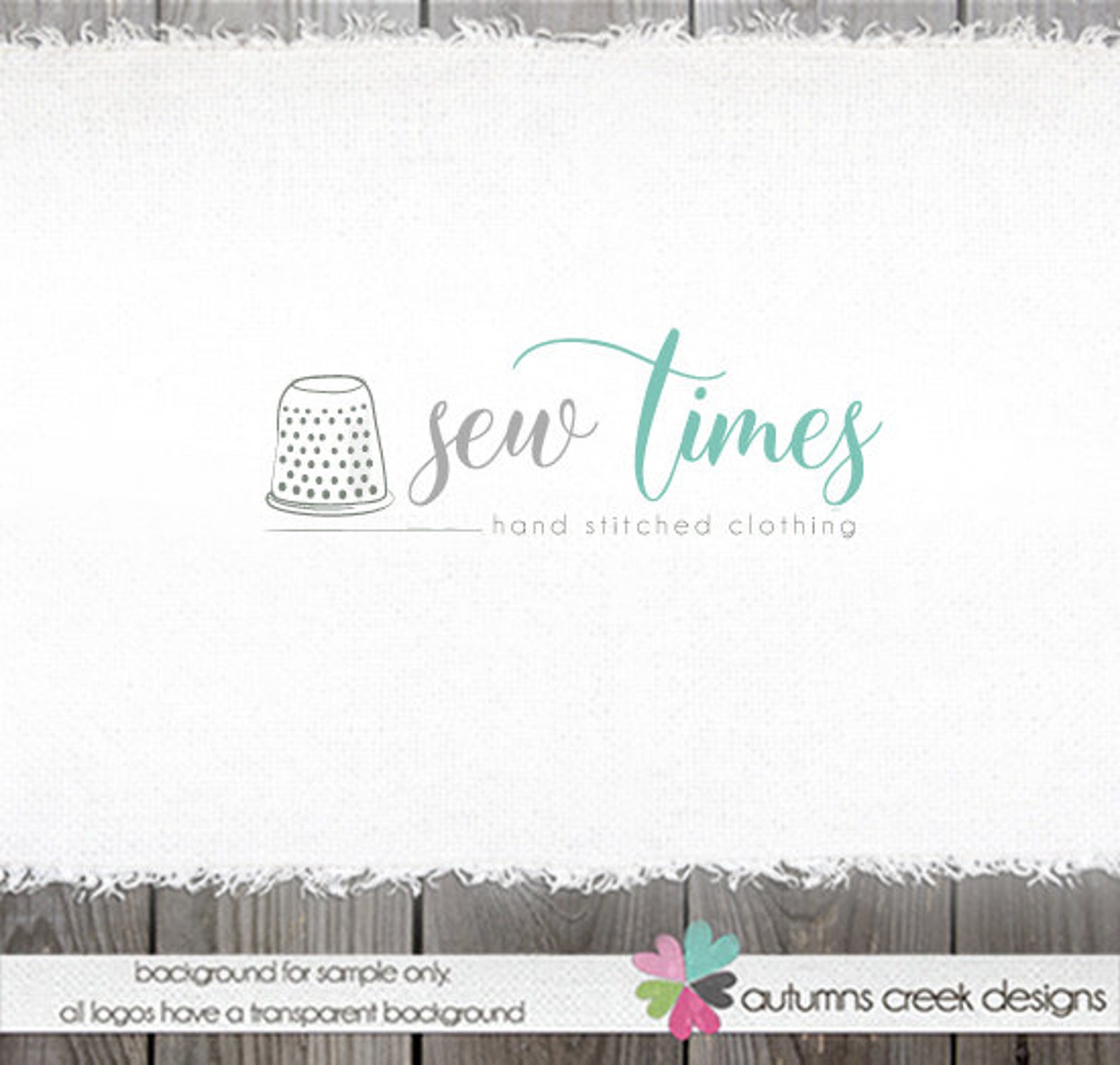Sewing Logo Premade Logo Thimble Logo Premade Logos | Etsy