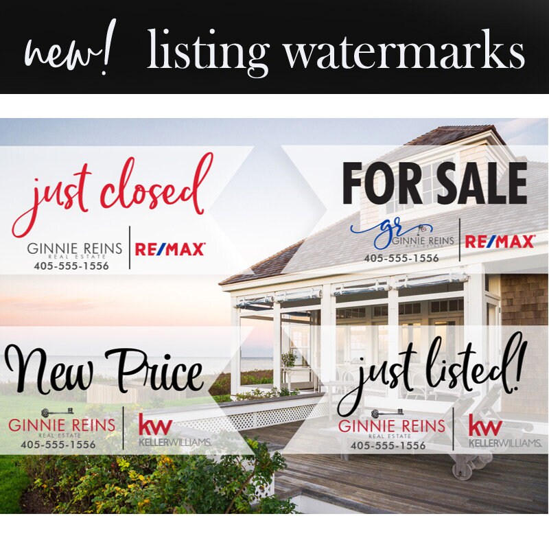 Real Estate Logo Listing Images Real Estate Watermarks Real | Etsy