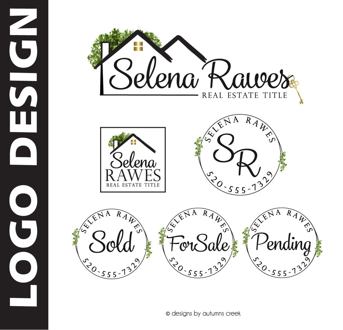 Realtor Logo Designs Real Estate Logo Design Real Estate Agent | Etsy