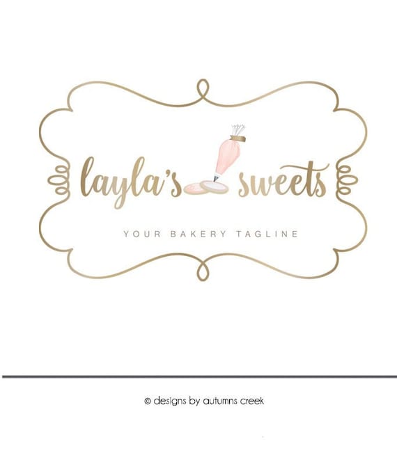 Cookie Logo Baking Logo Royal Icing Logo Premade Logo Piping - Etsy