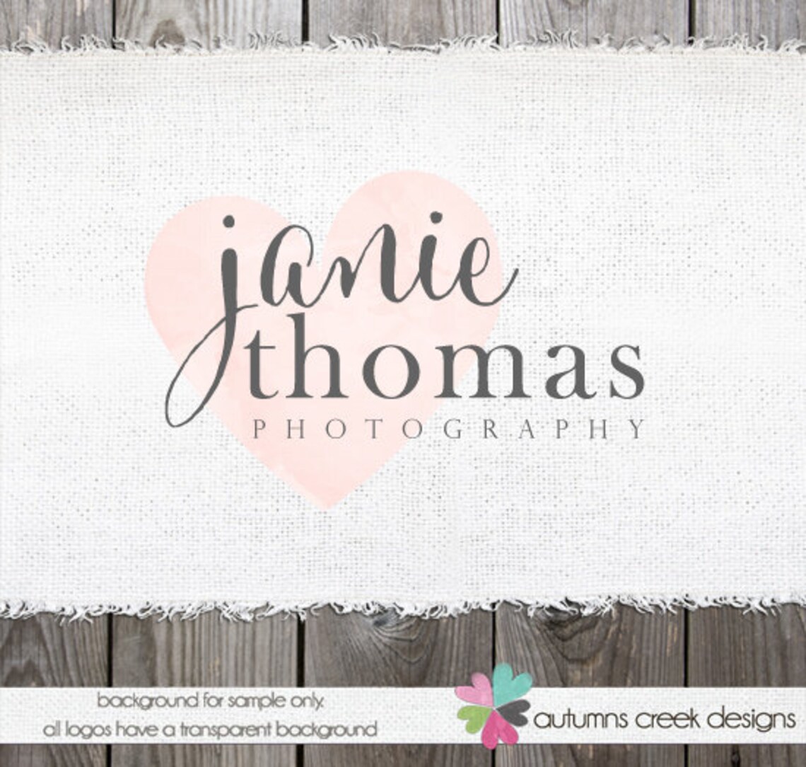 Photography Logo Premade Logo Text Logo for Photographer | Etsy