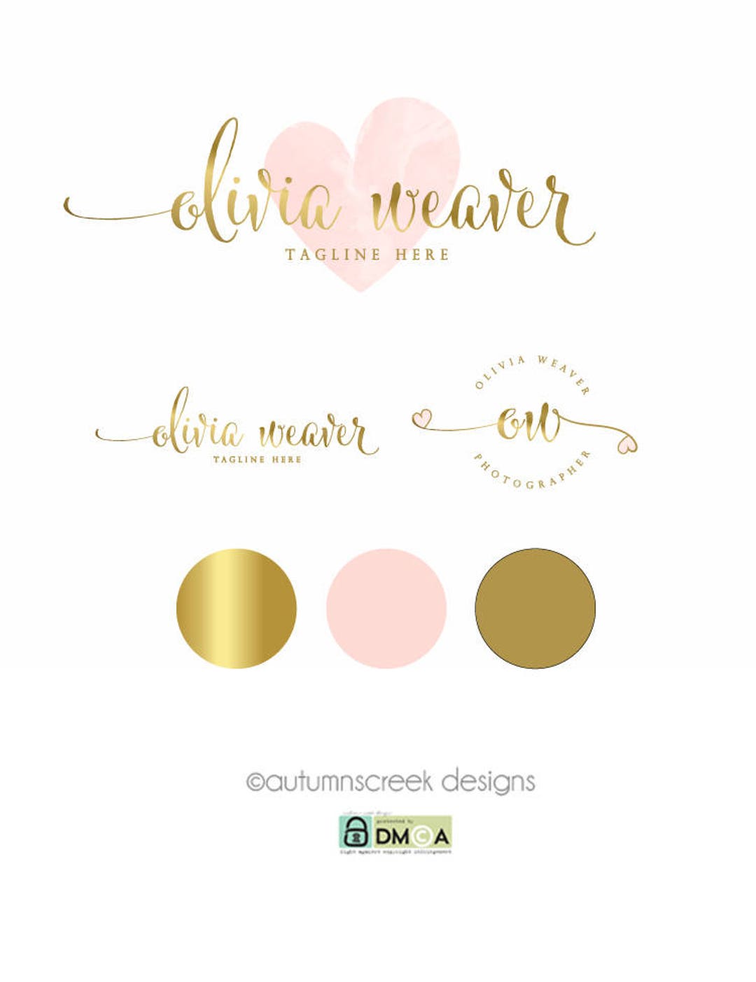 Photography Logo Premade Logo Gold Logo Photography Logos and ...