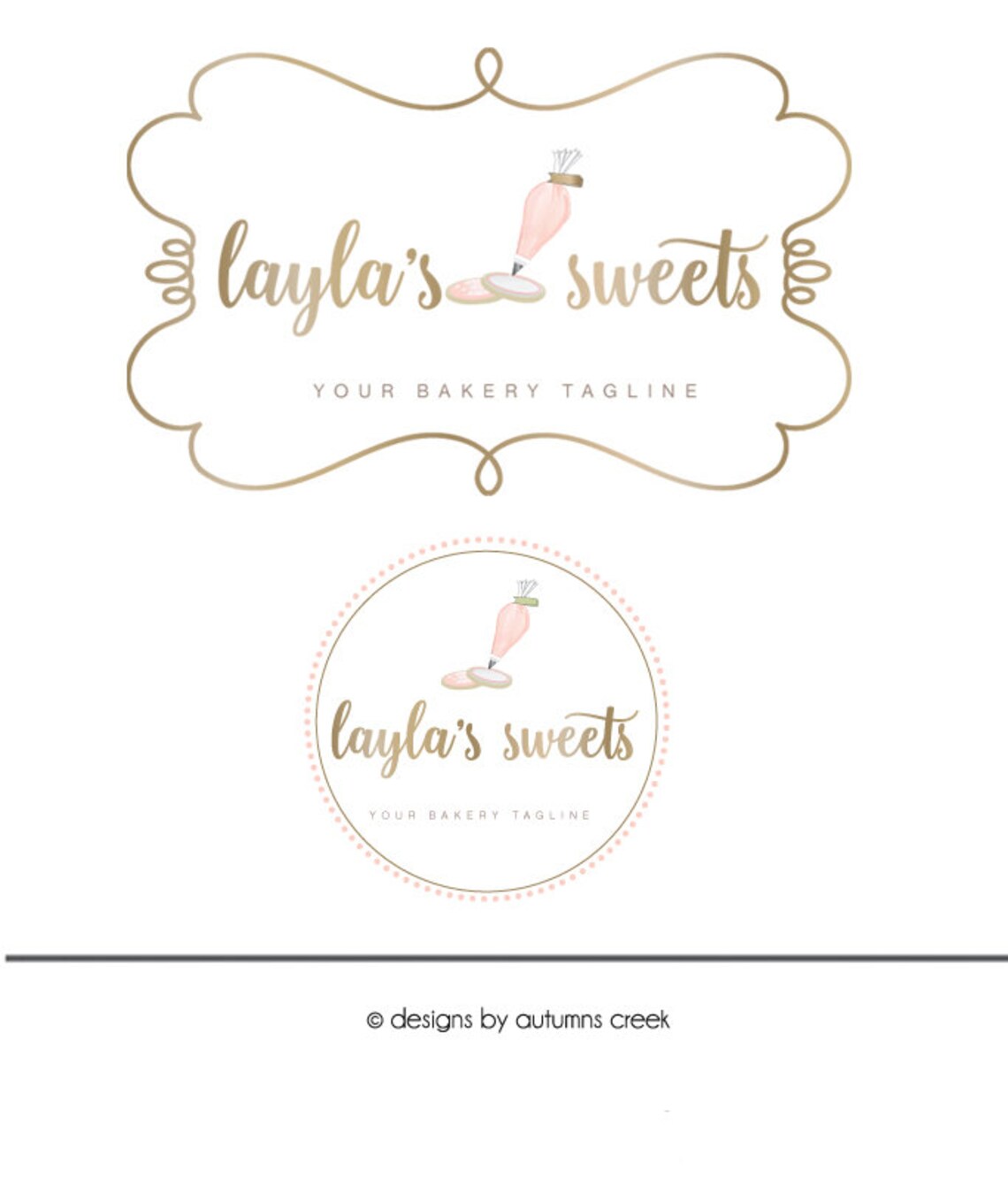 Cookie Logo Baking Logo Royal Icing Logo Premade Logo Piping - Etsy