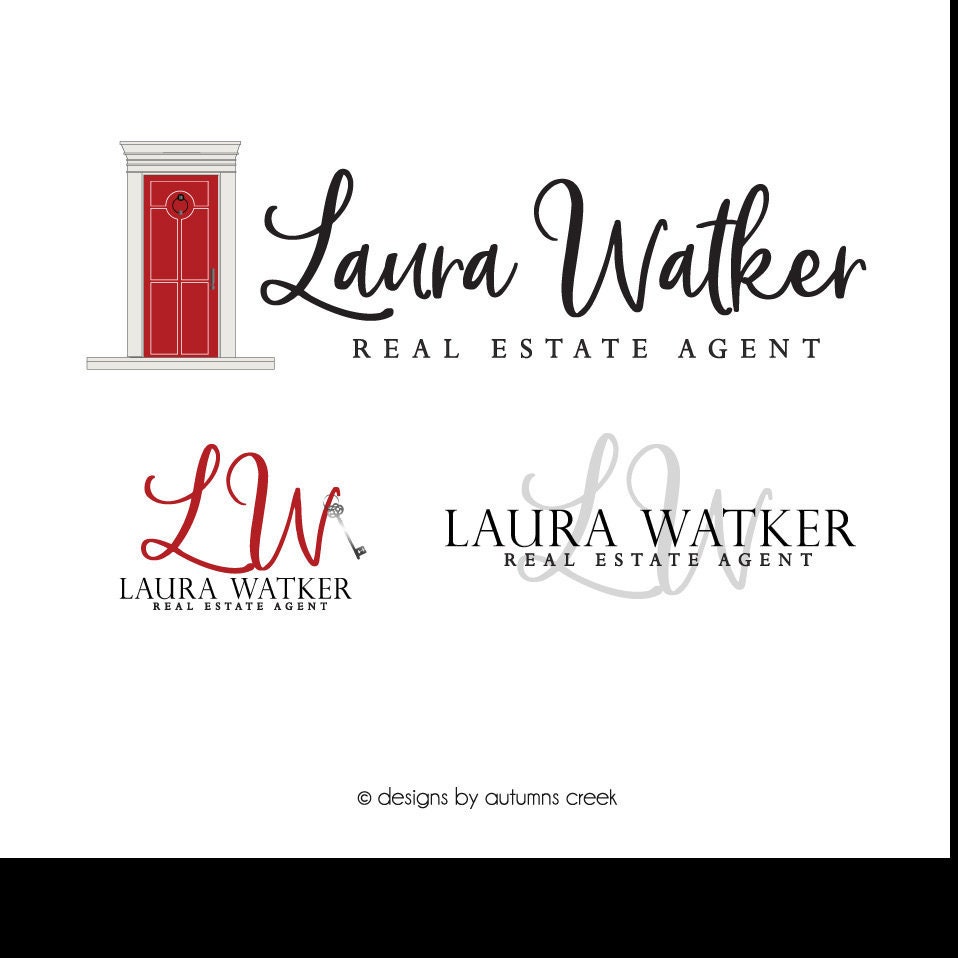 Real estate logo realtor logo house logo broker logos real | Etsy