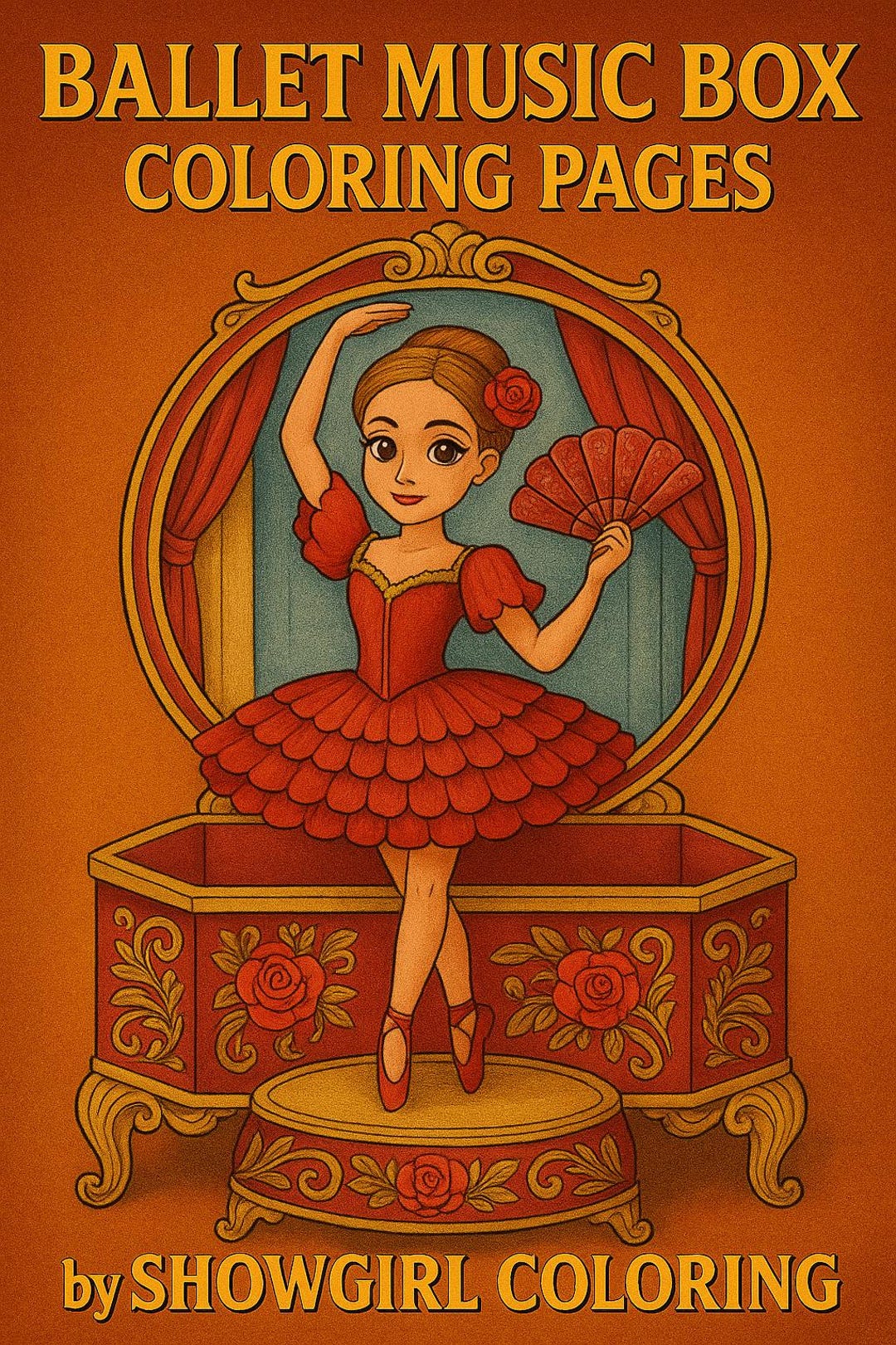 Ballet Music Box Coloring Pages | Ballerina Art (printable) - Etsy