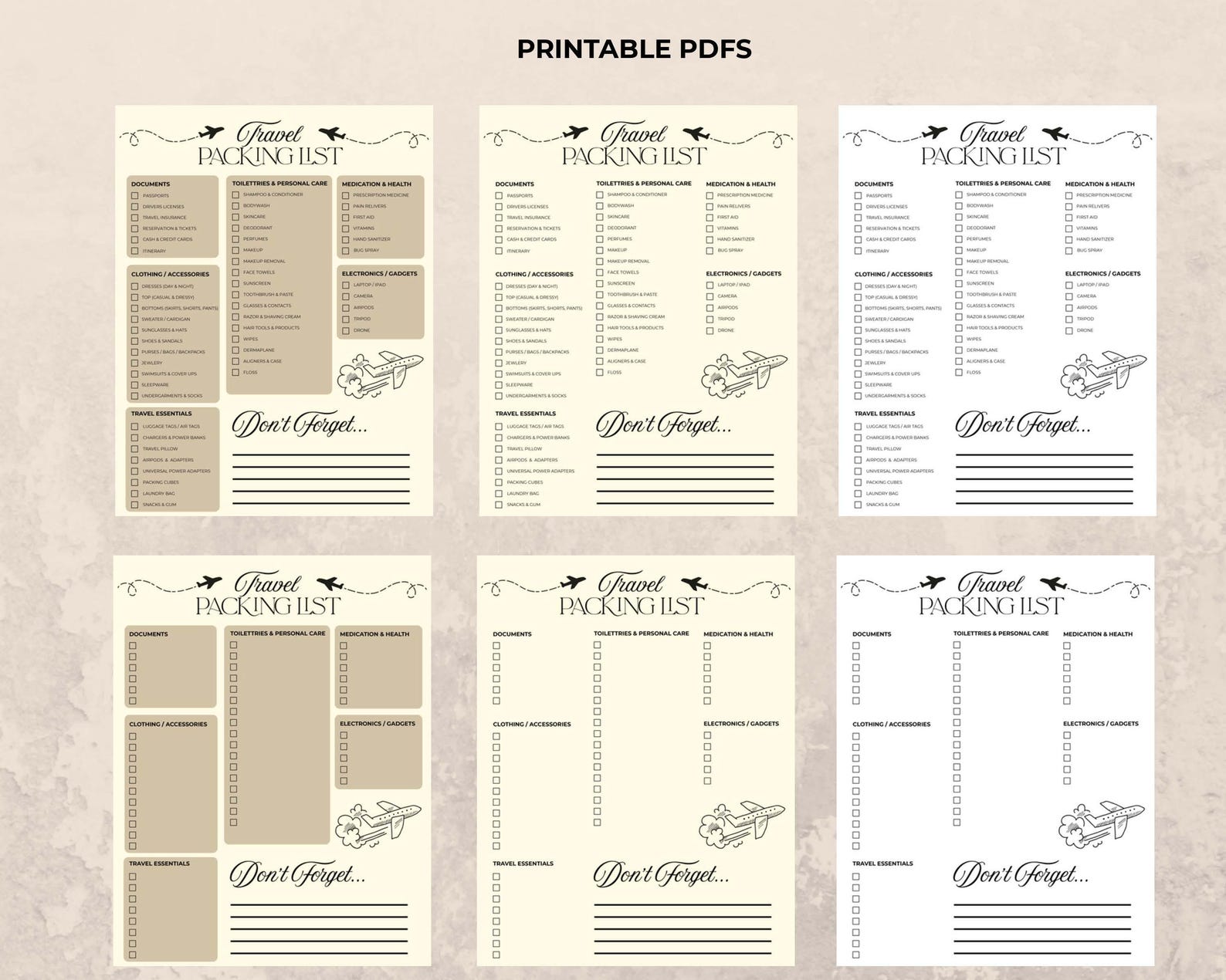 Travel Packing List | Lista De Viaje Editable | Editable Packing List ...