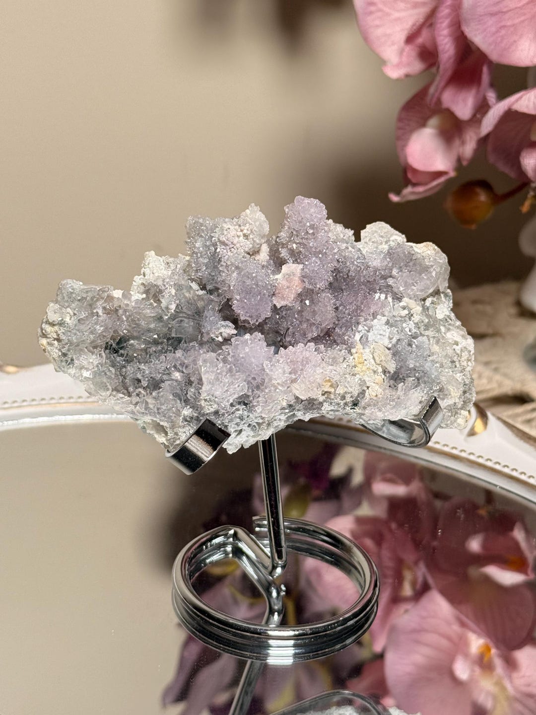 Beautiful Amethyst Flower Blooming Cluster Freeform With Stand, 0.42lb ...