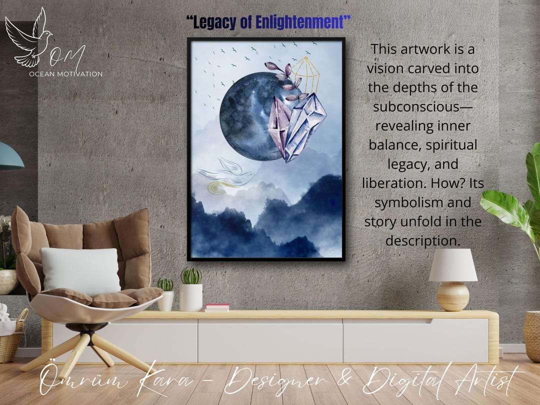 Legacy of Enlightenment Art | Spiritual Minimalist Print | Surreal Wall ...