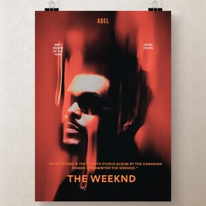 The Weeknd After Hours Poster| Digital Music Print - Etsy
