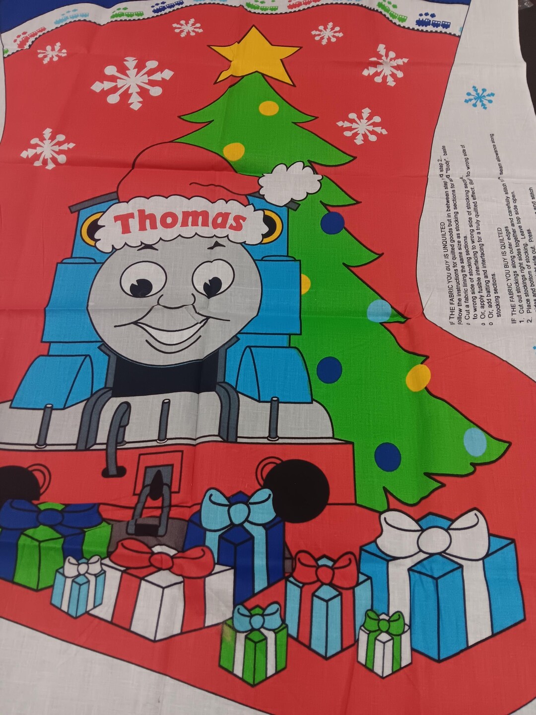 Giant “thomas the Train” Cotton Fabric Stocking Craft Panel VIP by ...