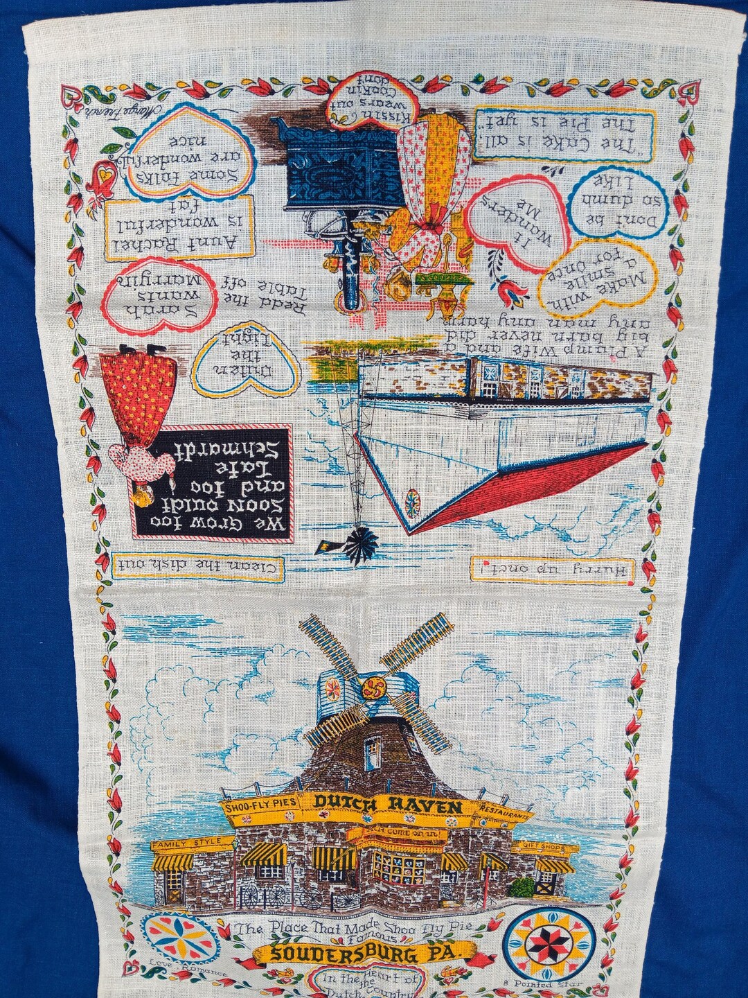 Amish Dutch Haven Tea Towel Soudersburg Shoo-fly Pie 1980s - Etsy