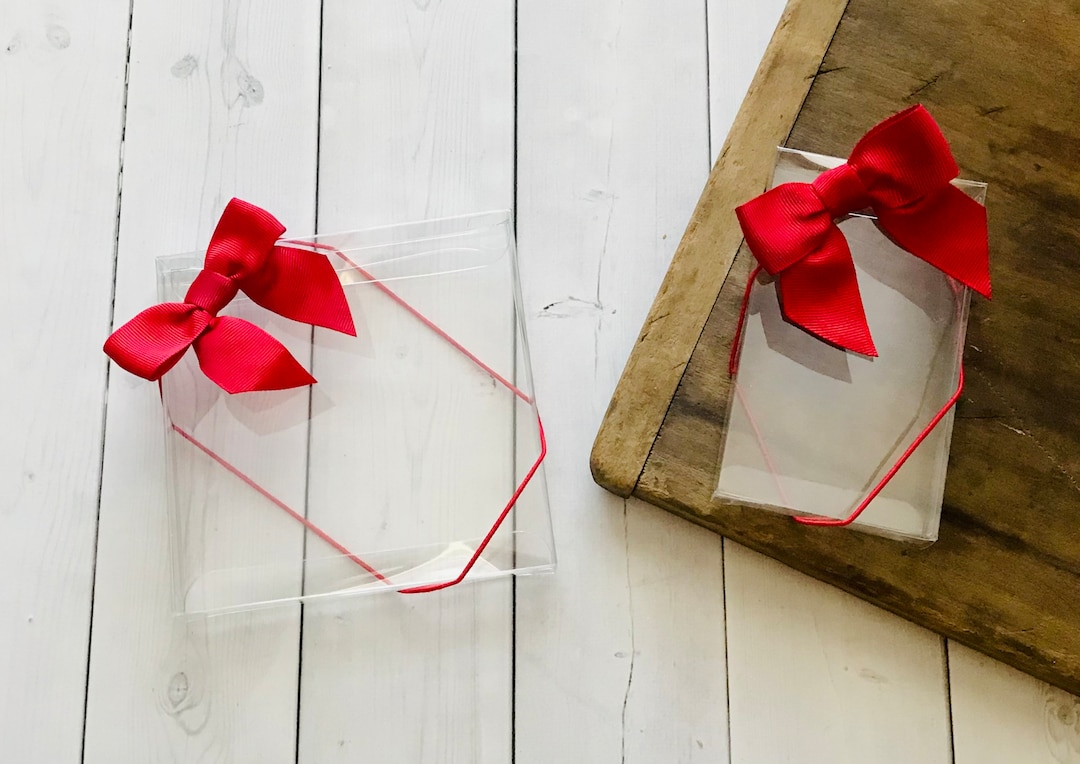 14" Red Pre Tied Bows With Elastic Stretch Loops - Pack of 25 - Etsy